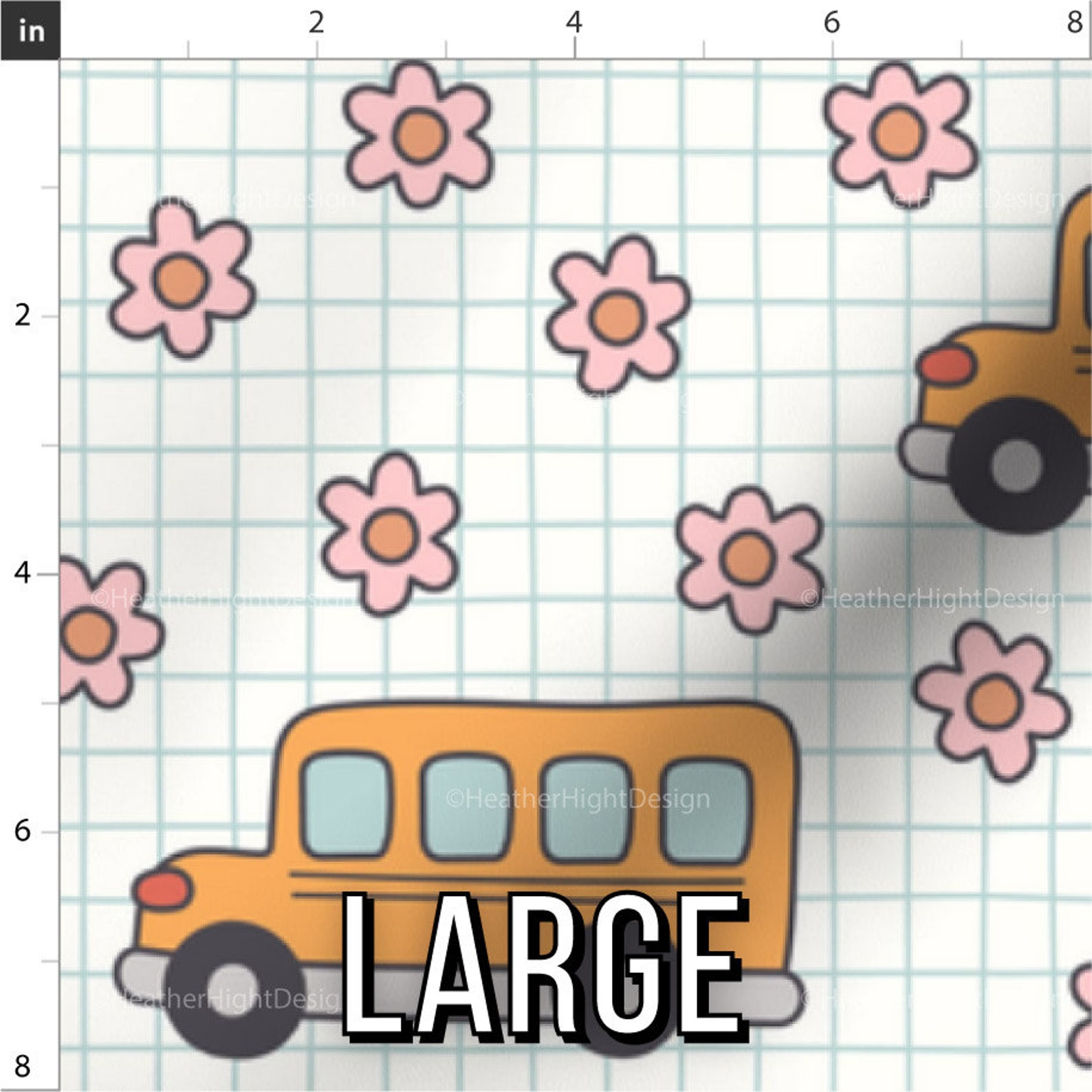 Yellow School Bus Fabric / Modern School Fabric / Teacher Fabric ...