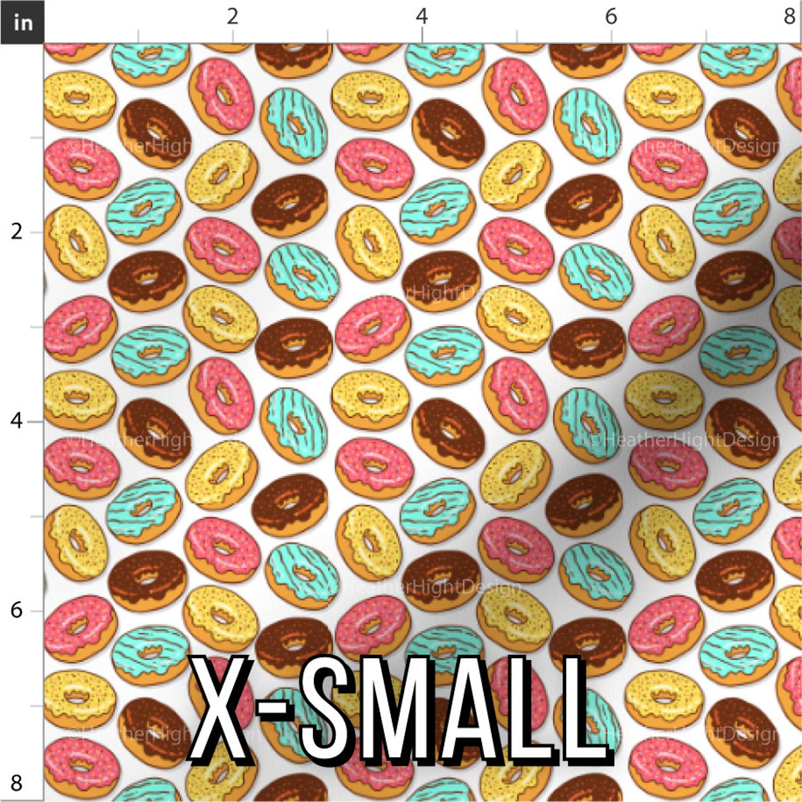 Donut Fabric by the Yard - Doughnut Emoji Icing Sprinkle Print in Yards ...