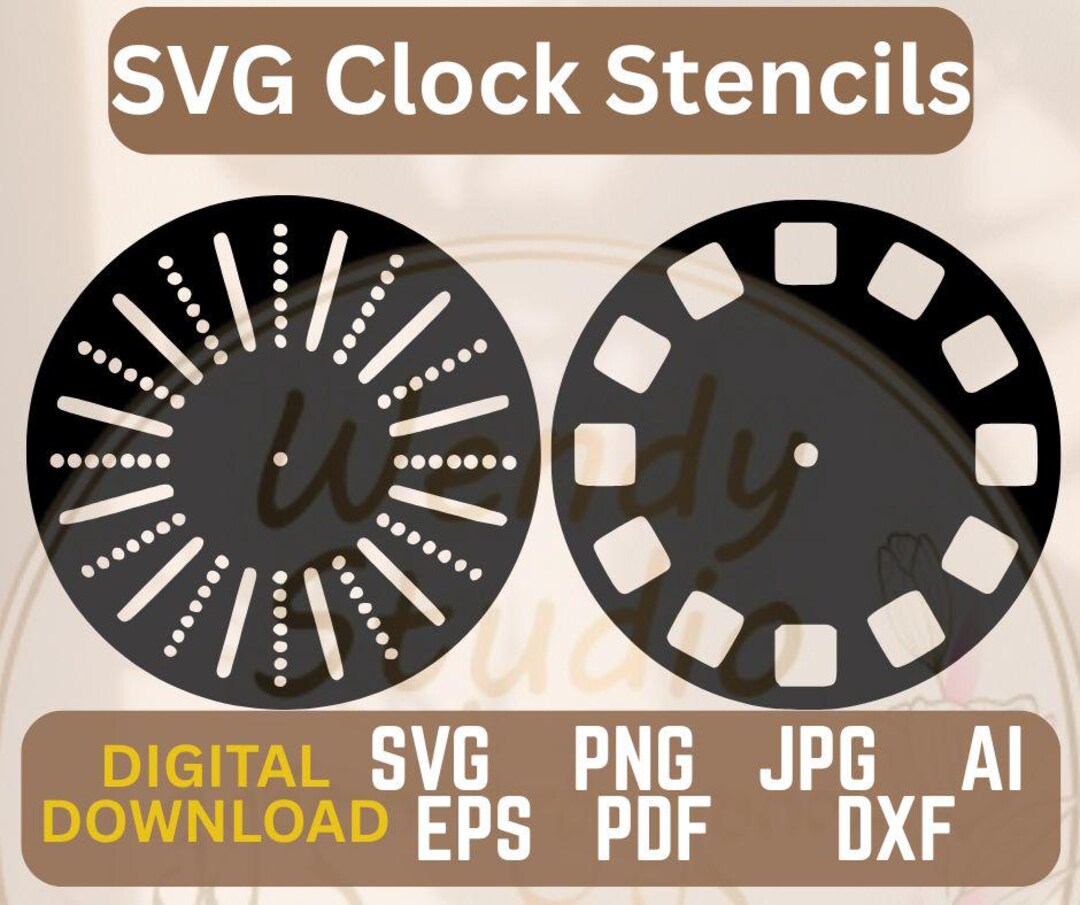 Clock Stencil SVG: Number Placement Template (digital Download) - Etsy