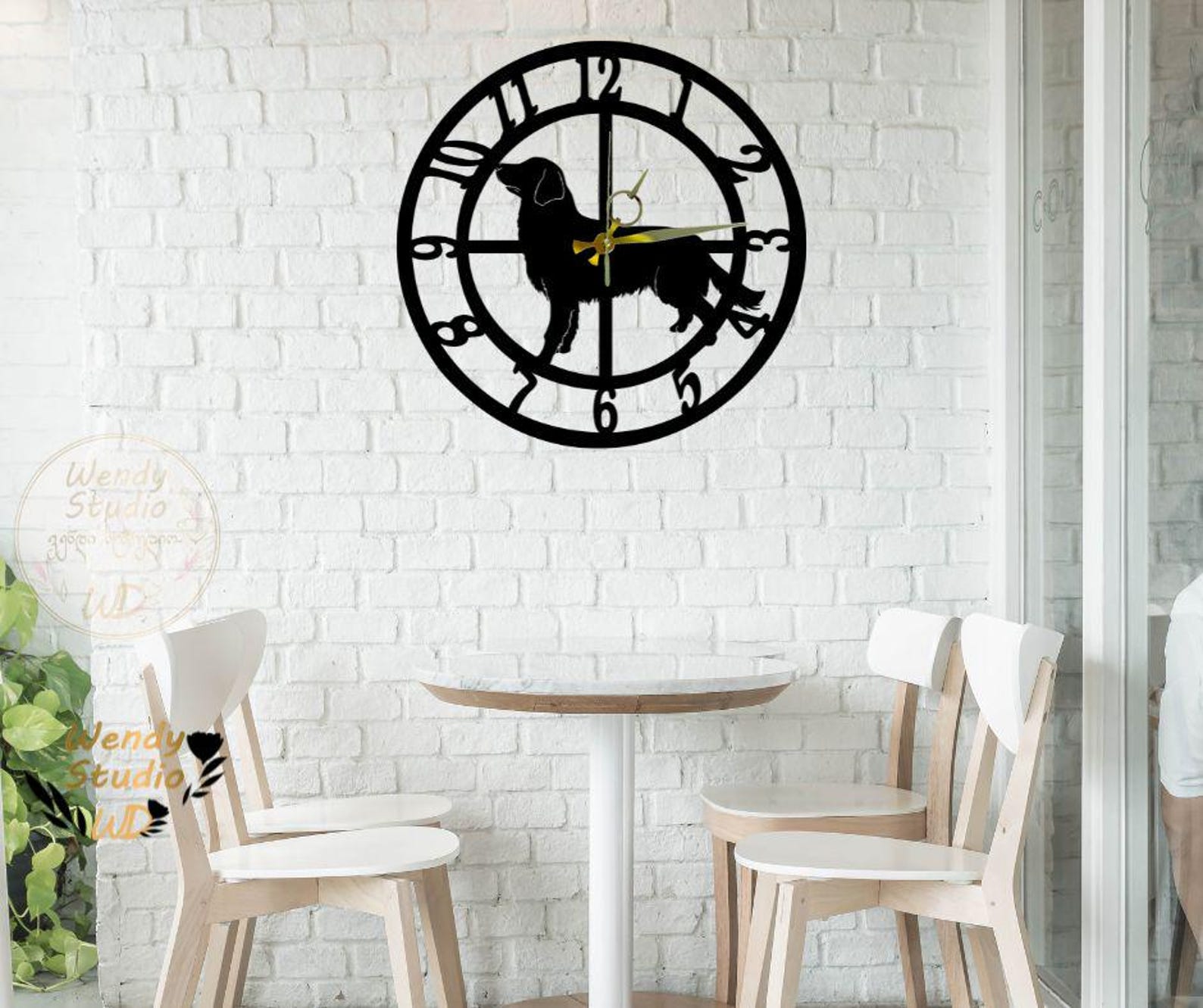 Dog Clock Face SVG With Arabic Numbers | Laser Cut & Cricut Design ...