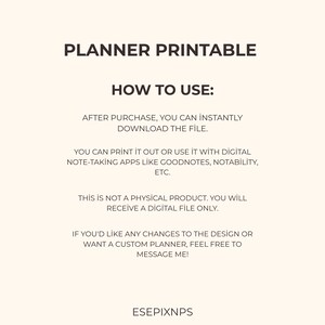 Printable Weekly Planner Horizontal Layout | Minimalist Weekly Schedule ...