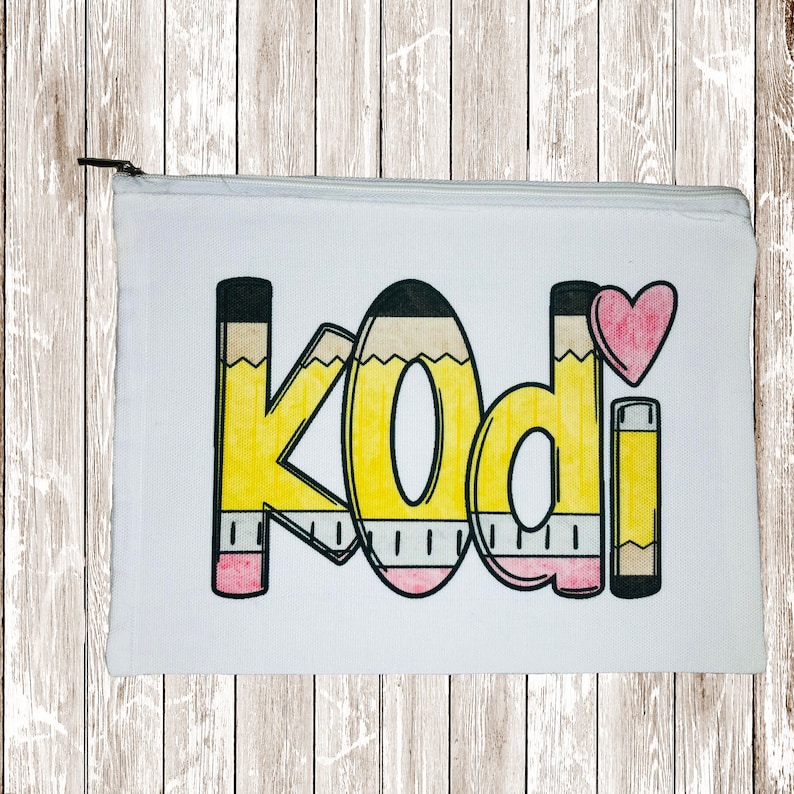 Personalized Pencil Pouch, Kids School Supply, Back to School, Pencil ...