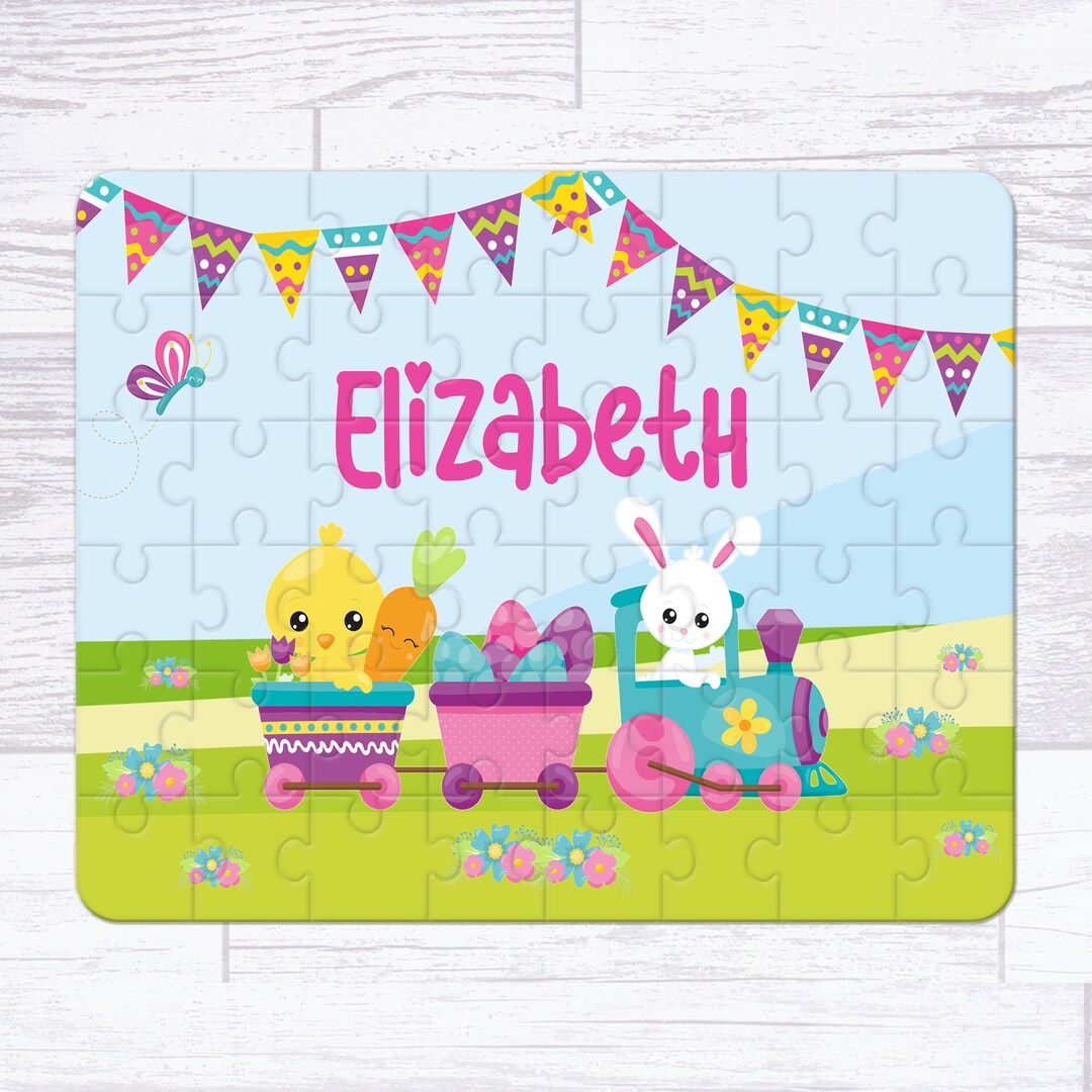 Personalized Easter Puzzle, Kids Easter Gift, Easter Basket Fillers for ...