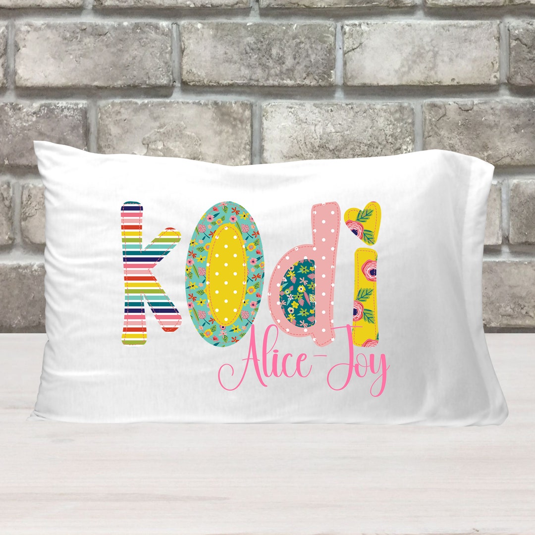 Personalized Kids Pillow Case, Girls Personalized Pillowcase, Girls ...