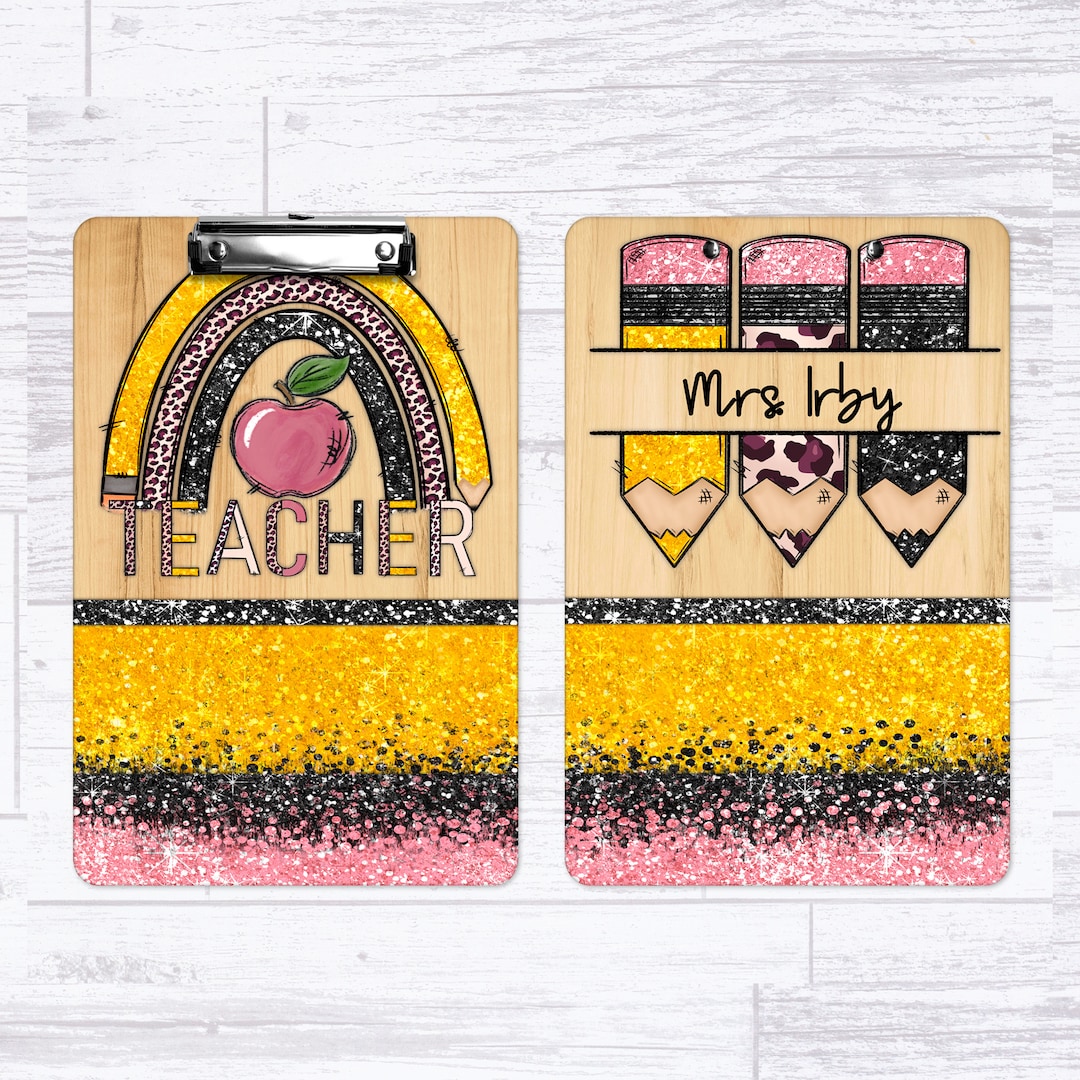 Personalized Teacher Clipboard, Teacher Gift, Clip Board Design 59 - Etsy