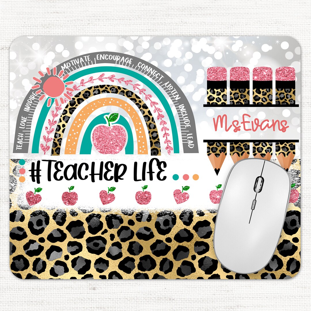 Teacher Mouse Pad, Personalized Mouse Pad, Teacher Gift, Back to School ...