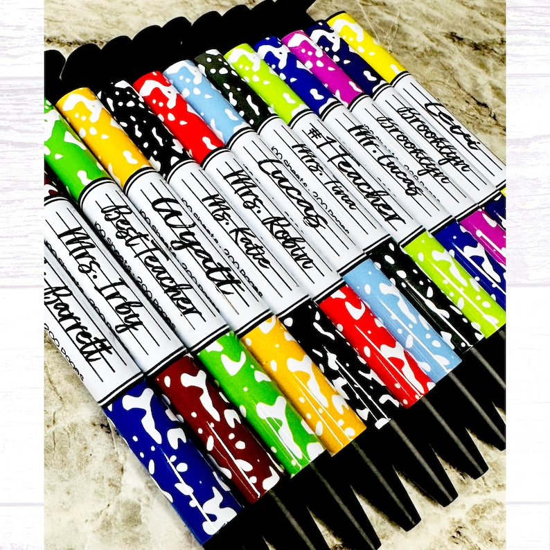 First Day of School Teacher Gift, Composition Book Pens, Personalized ...