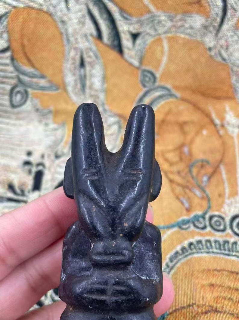 Natural Meteorite Ancient Human Skeleton Skull Good Luck Fengshui Decor ...