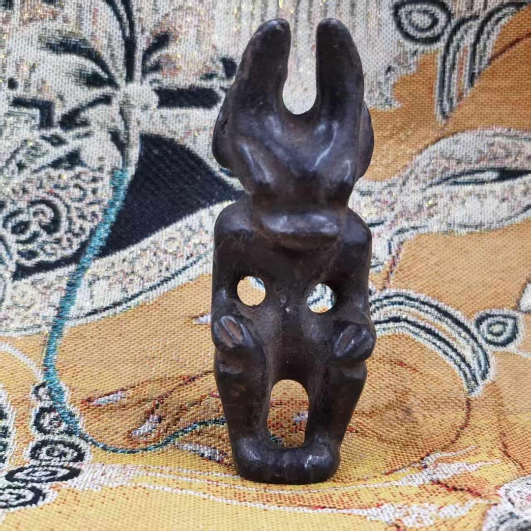 Natural Meteorite Ancient Human Skeleton Skull Jade Good Luck Fengshui ...
