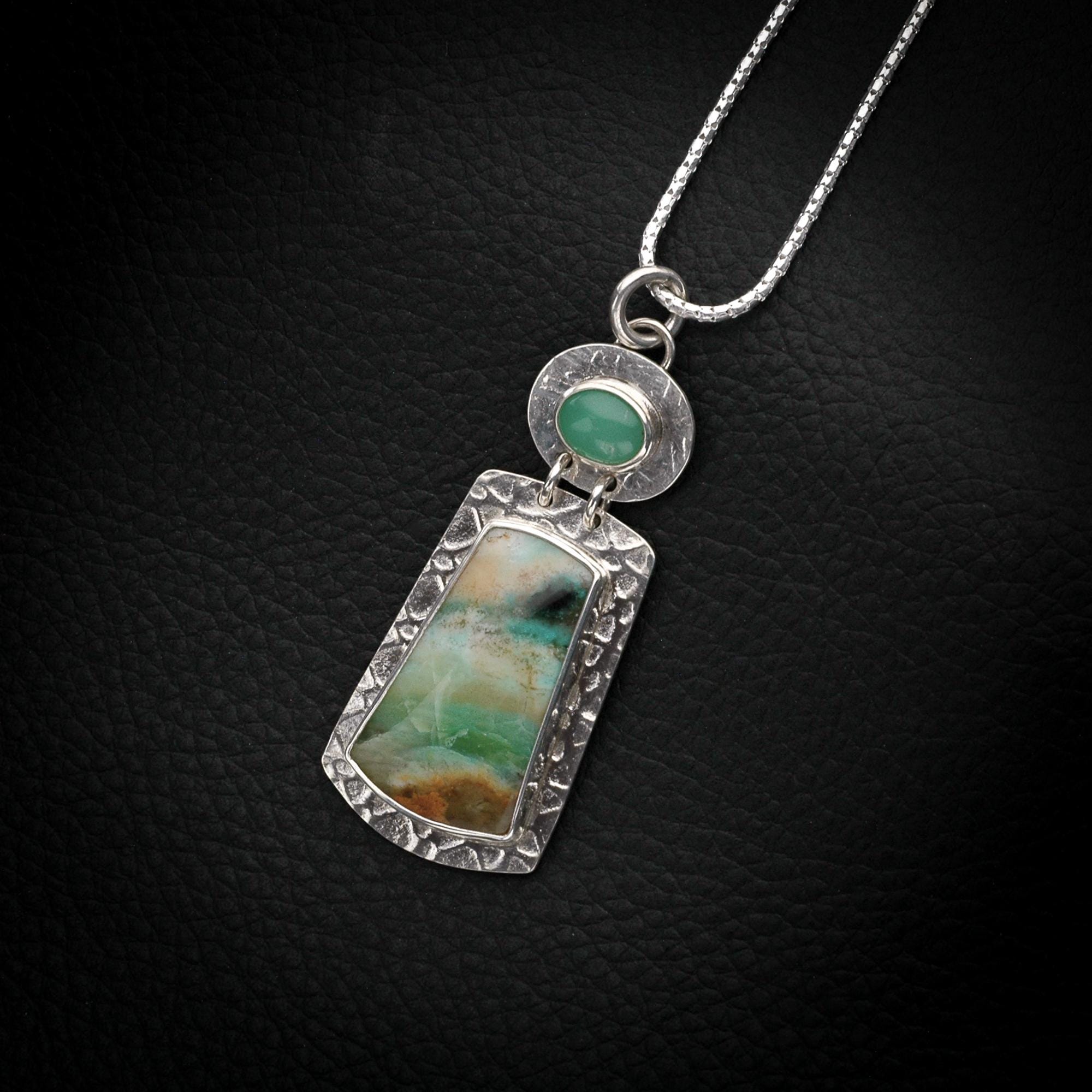 Opalized Petrified Wood and Chrysocolla - Etsy