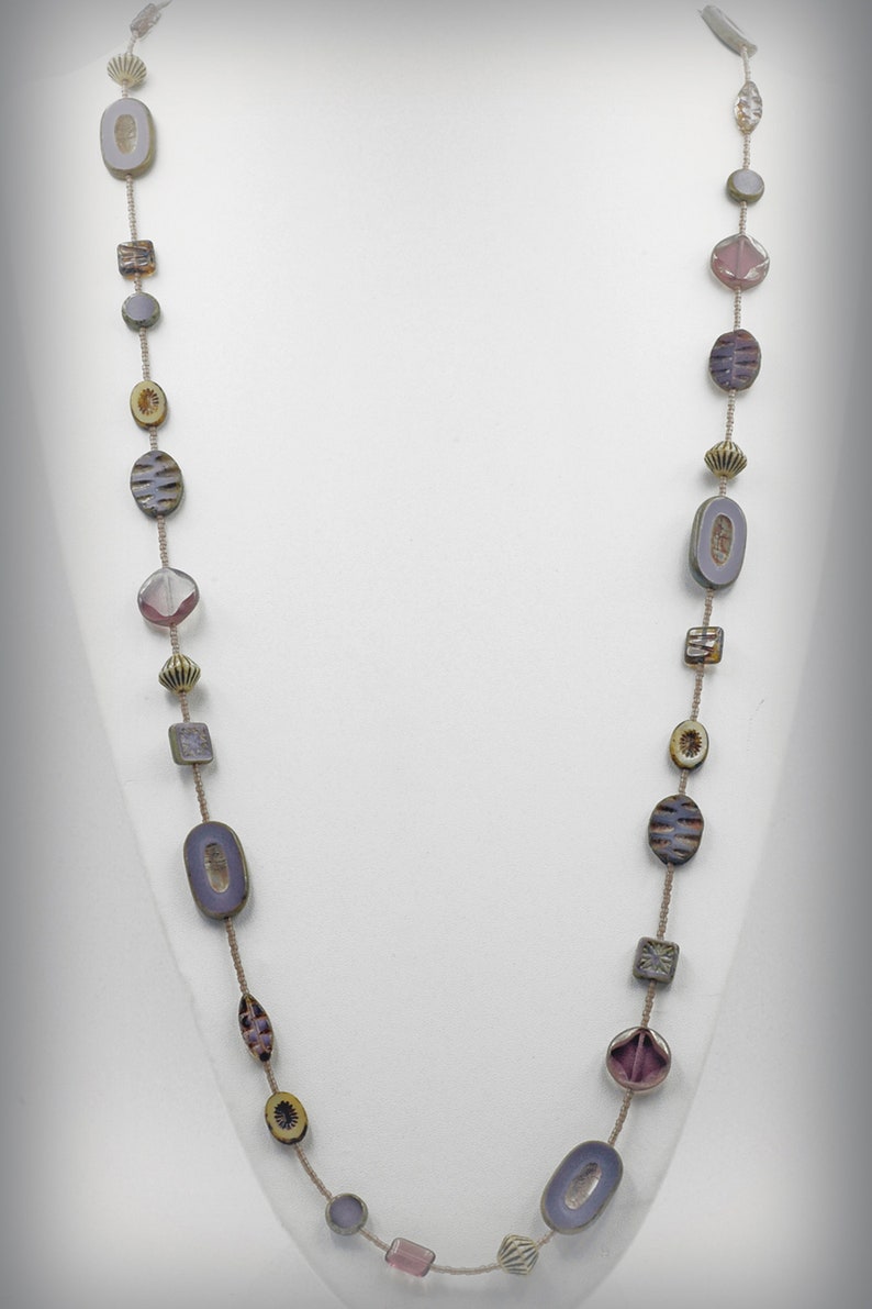 Miranda Long Czech Glass Bead Necklace - Etsy