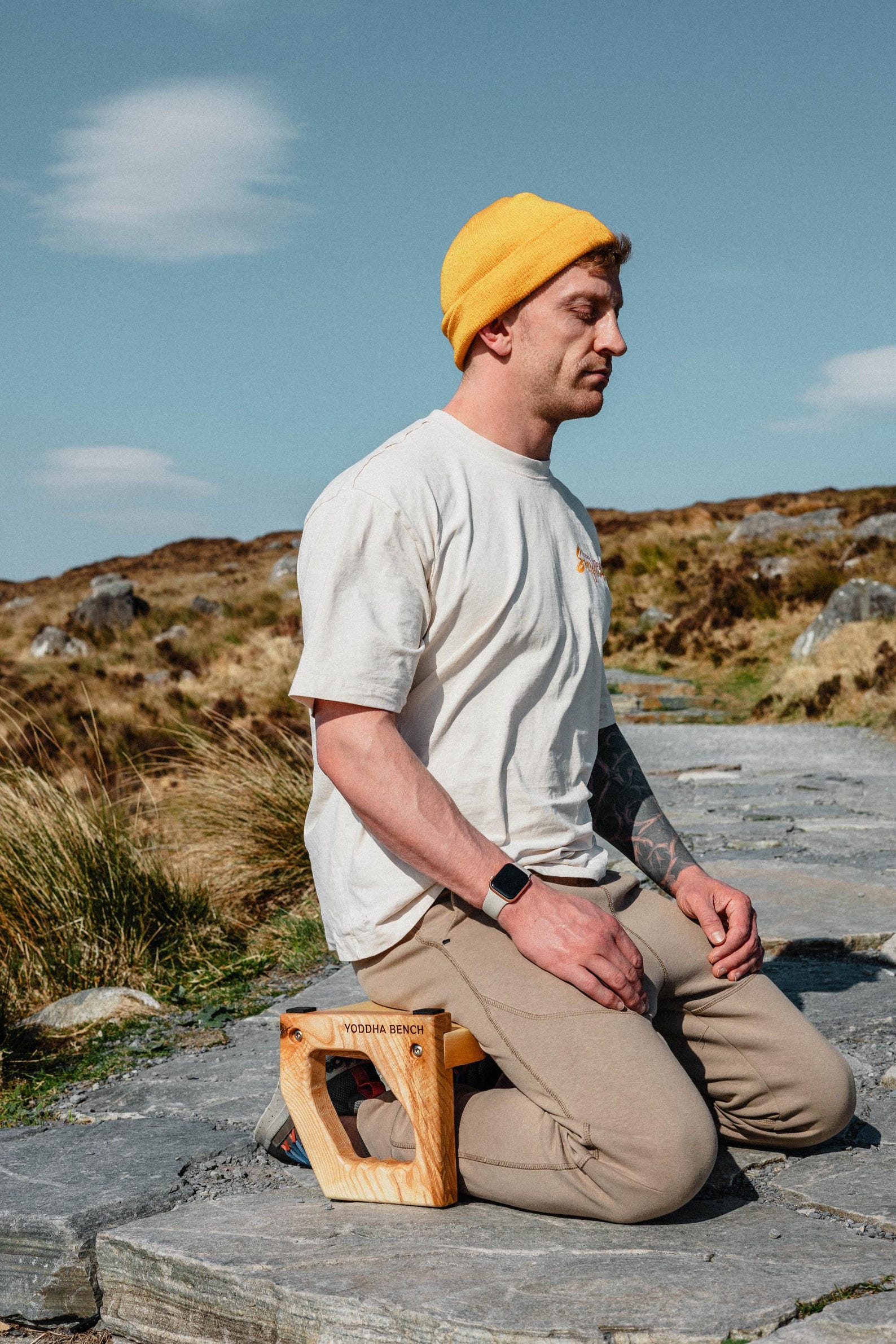 Handcrafted Wooden Seiza Meditation Bench – Yoga Stool & Push-up ...