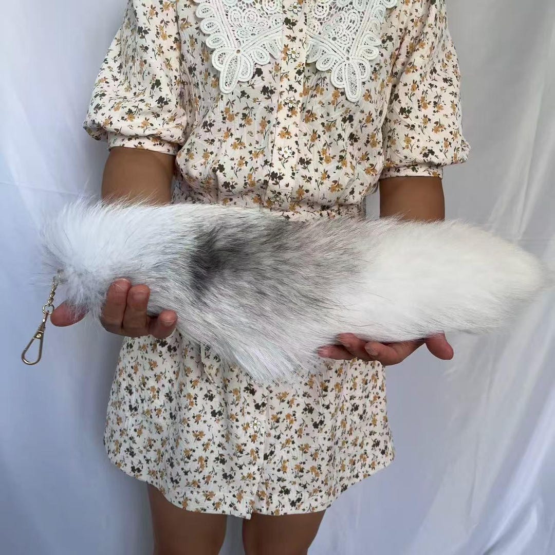 18” Big Fox Tails Therian Tails Ethical Taxidermy Tail Cosplay: Gray ...