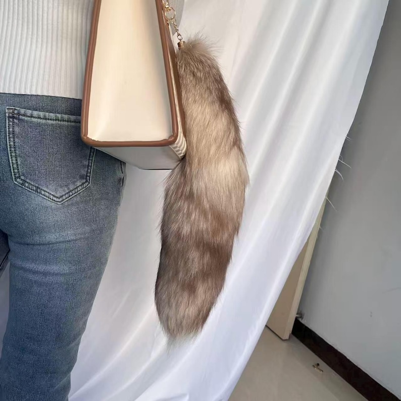 19” Fox Tails Therian Tails Ethical Taxidermy Tail Cosplay: Big, Gray ...
