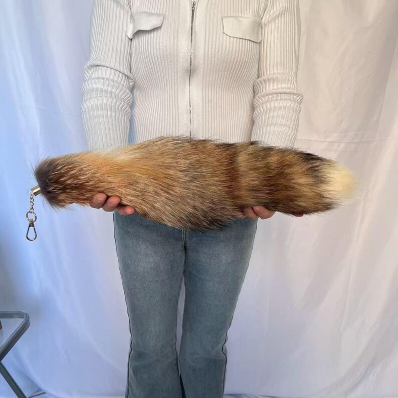 19” Big Fox Tails Therian Tails Ethical Taxidermy Tail Cosplay: Brown ...
