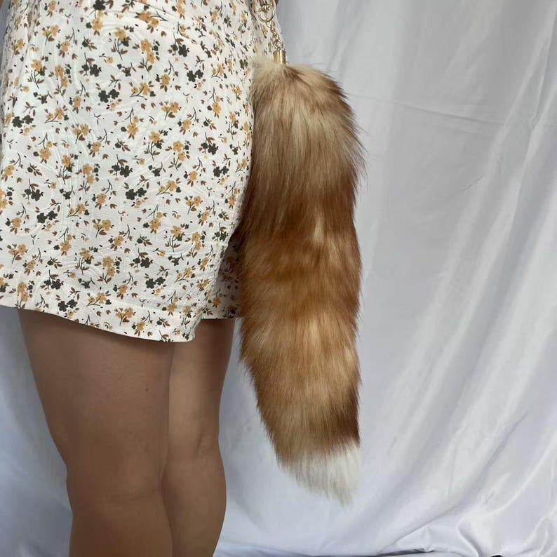 18” Big Fox Tails Therian Tails Ethical Taxidermy Tail Cosplay: Gold ...
