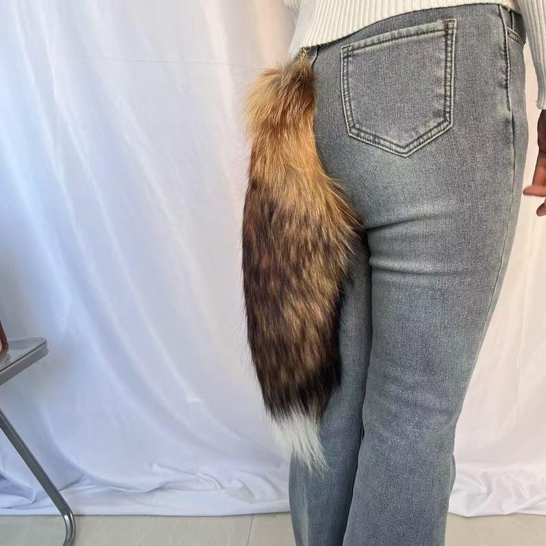 19” Red Fox Tails Therian Tails Ethical Taxidermy Tail Cosplay: Brown ...