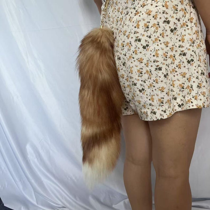 18” Big Fox Tails Therian Tails Ethical Taxidermy Tail Cosplay: Gold ...