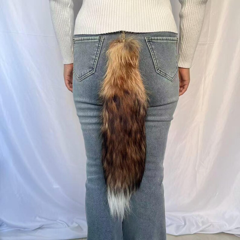 19” Red Fox Tails Therian Tails Ethical Taxidermy Tail Cosplay: Brown ...