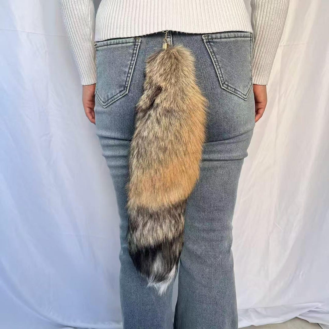 18” Big Fox Tails Therian Tails Ethical Taxidermy Tail Cosplay: Gold ...