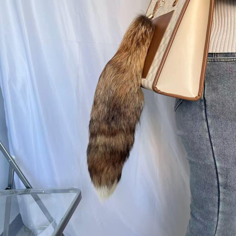 19” Big Fox Tails Therian Tails Ethical Taxidermy Tail Cosplay: Brown ...