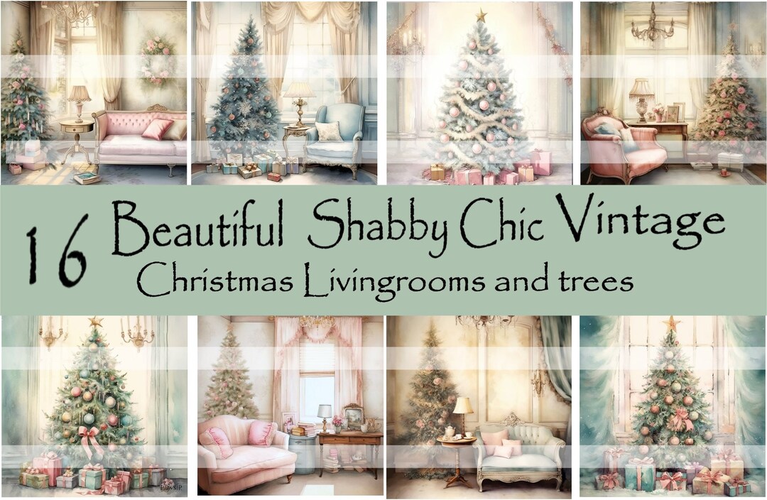 Shabby Chic Christmas Livingrooms and Christmas Trees 16 Images ...