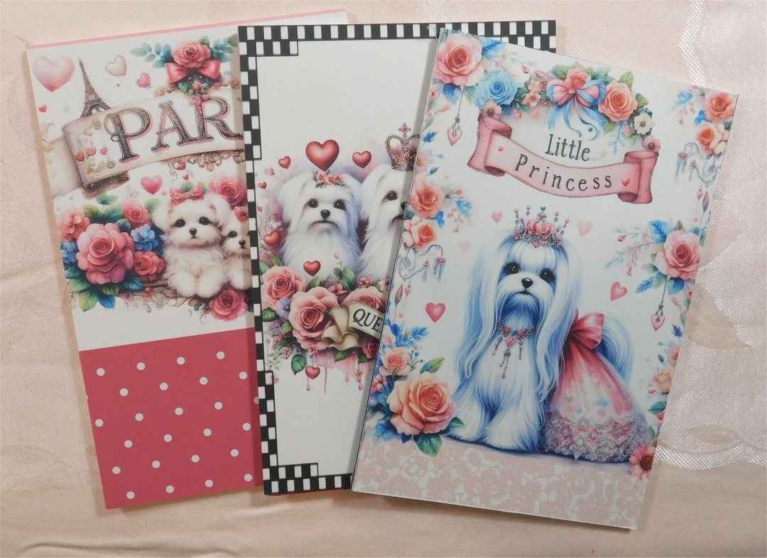 Maltese Blank Notebooks, 3 per Set, Original Graphics, Lined Pages ...
