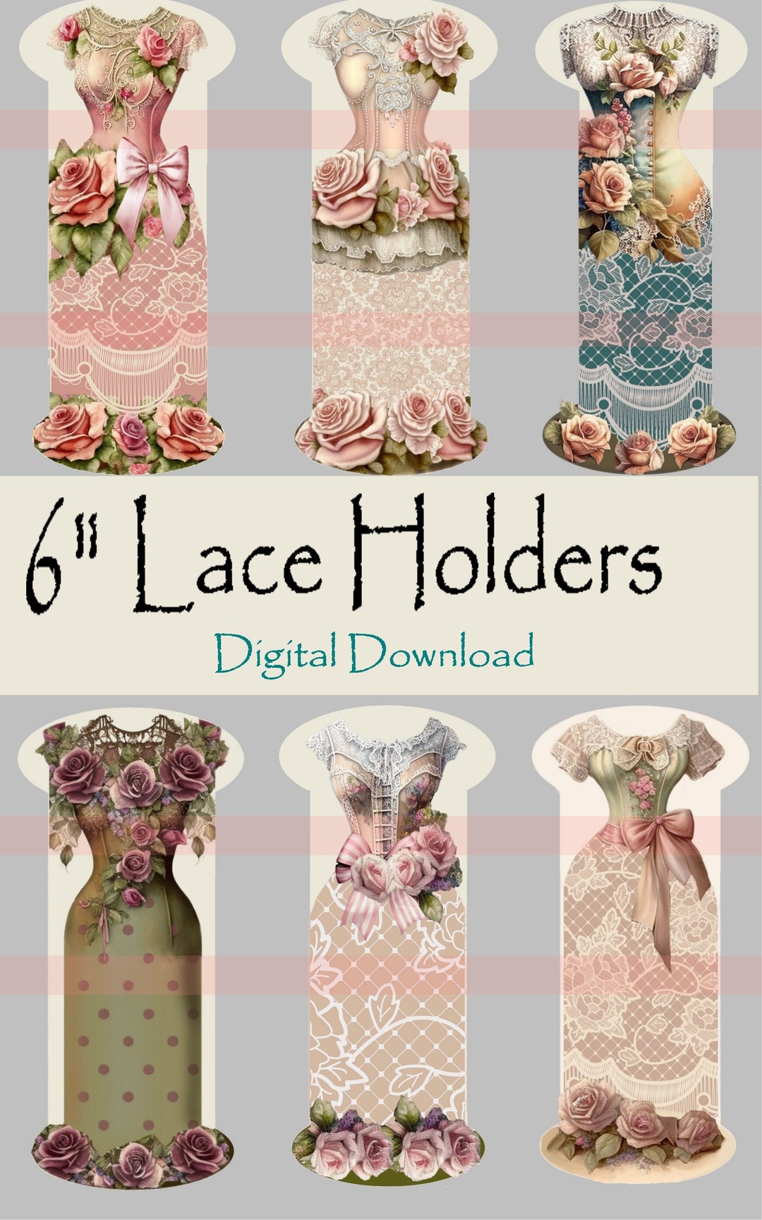 Lace Holders Digital Download for Trims, Ribbons, Fabric, Lace - Etsy