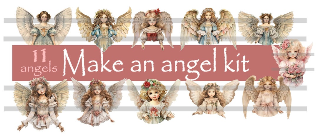 11 Angel Heads to Make Your Own, Fronts and Backs Digital Download - Etsy