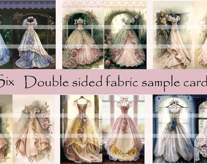Vintage Sample Cards Digital Set, Printable, for Junk Journal Ephemera ...