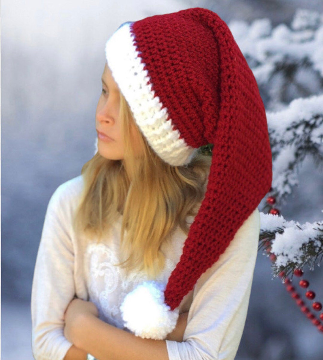 Santa Hats Christmas Elf Hats Holiday Hats Christmas Photo Props Winter ...