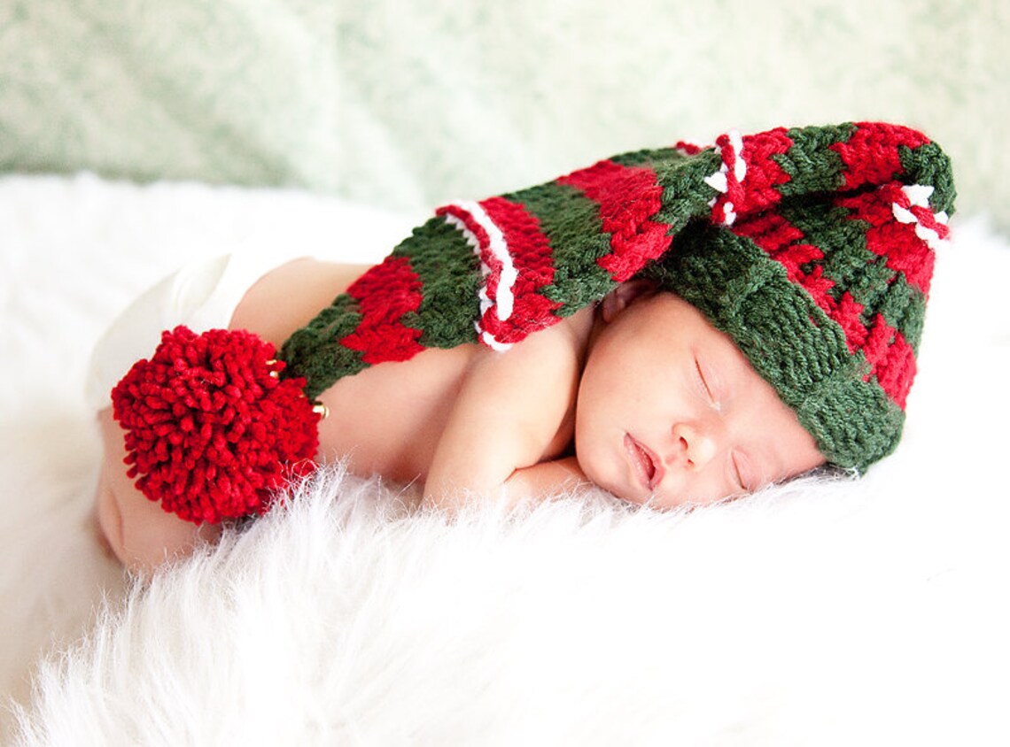 Christmas Elf Hat Baby Christmas Hat Holiday Baby Hat - Etsy