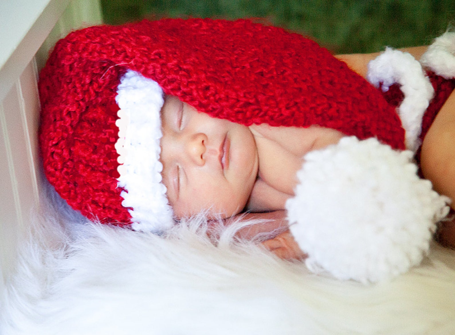 Baby Santa Hat Diaper Cover Bootie Set Christmas Baby Set - Etsy