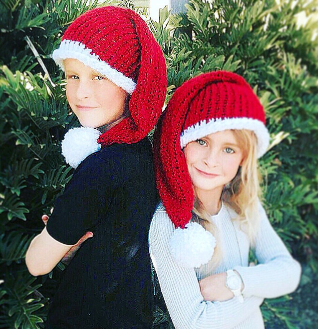 Knitted Santa Hat, Baby Santa Hat, Holiday Hats, Christmas Hats ...