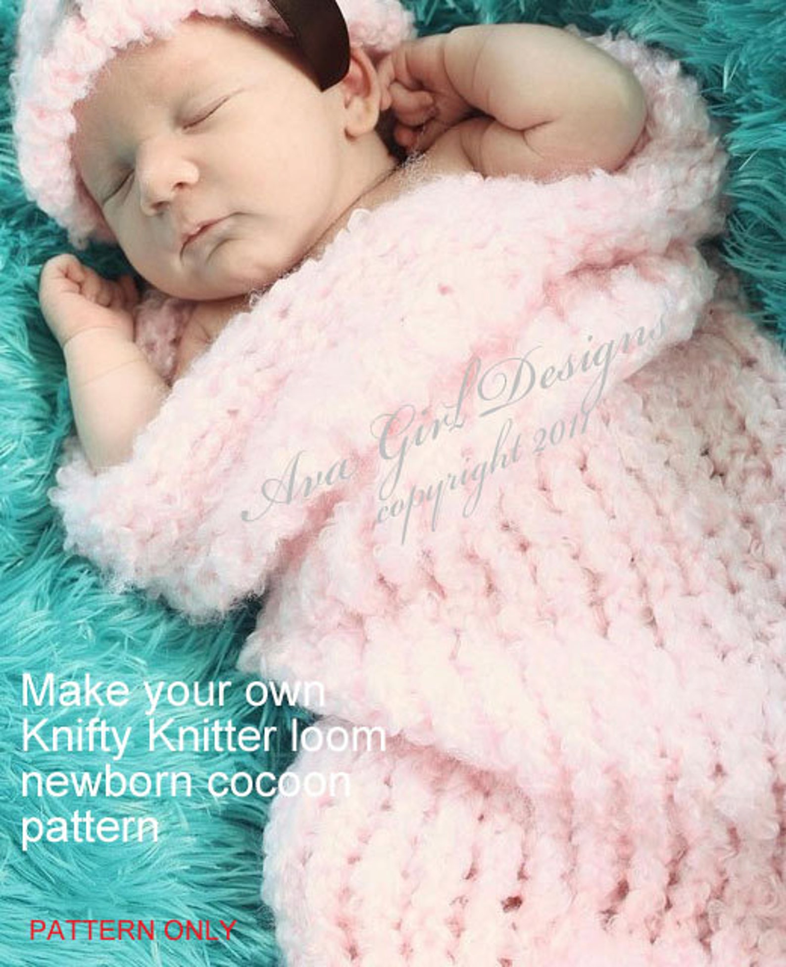 Knifty Knitter Loom Newborn Cocoon Pattern | Etsy UK