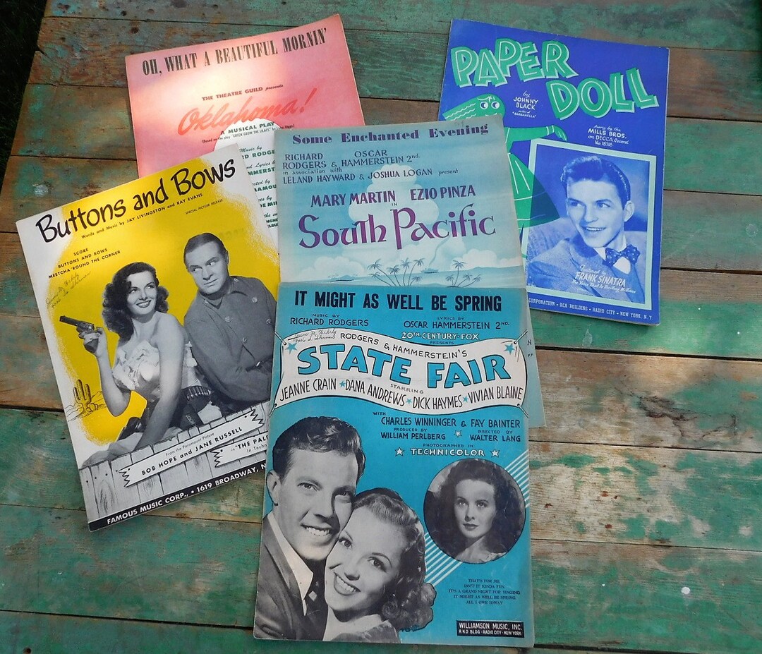 Vintage Sheet Music-broadway-musicals-bob Hope-jane Russell-frank ...