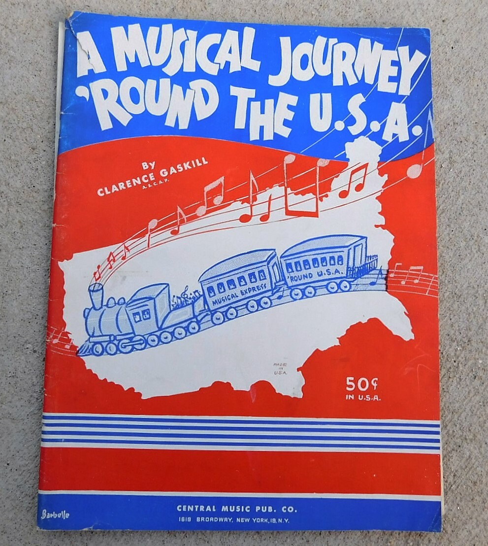 Vintage A Musical Journey Round the USA Song Book USA States ...
