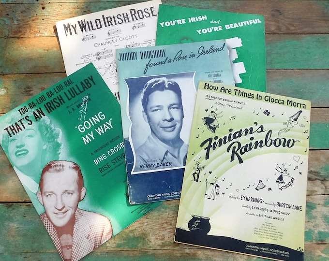 Vintage Sheet Music-irish Collection-finian's Rainbow-bing Crosby ...