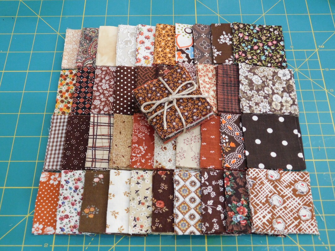 Vintage Quilt Pieces-precut-mini Quilt-charm Squares-doll Quilt-quilt ...