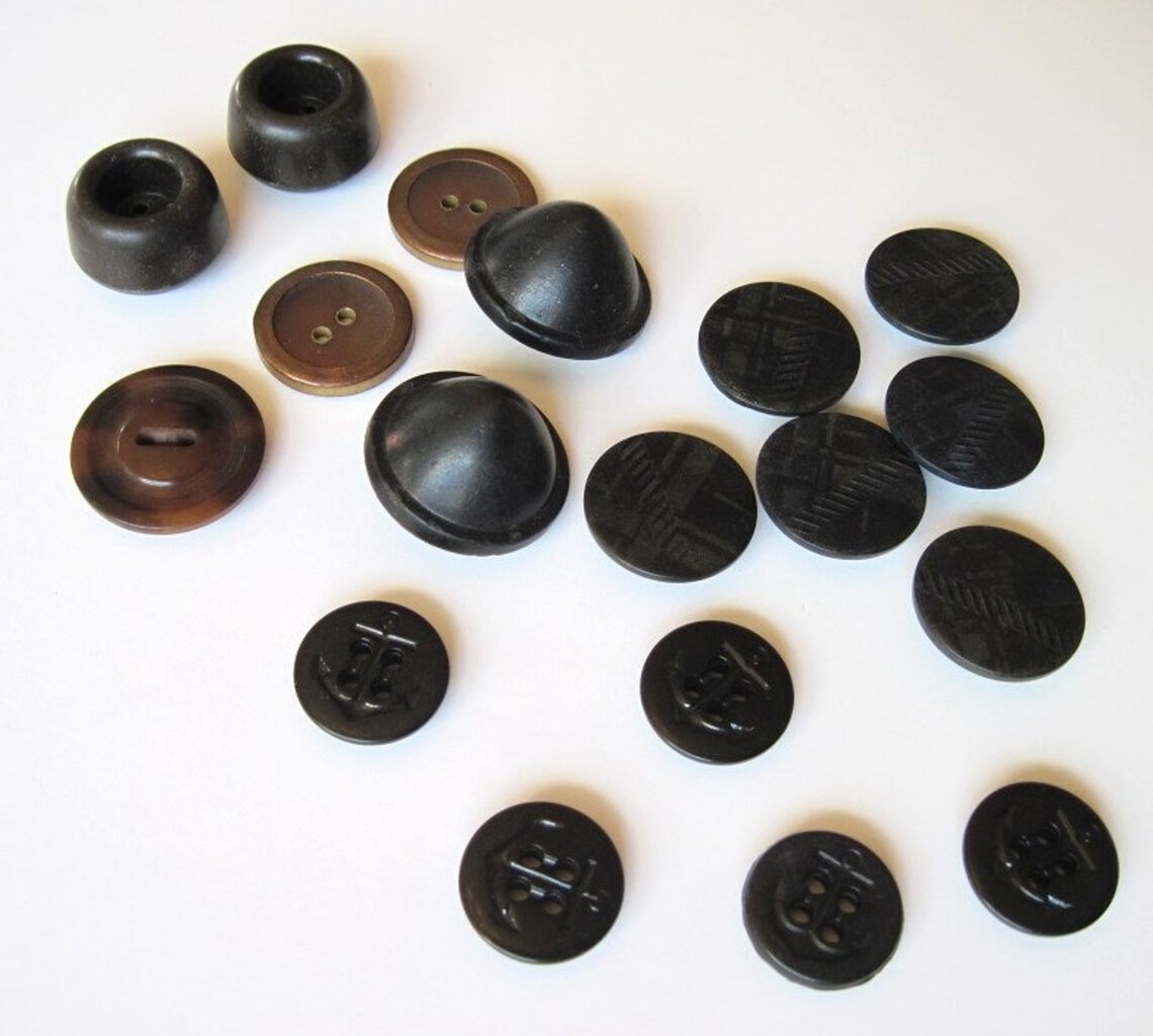 Vintage Buttons-destash-junk Journal-primitive-utility-work Clothes ...