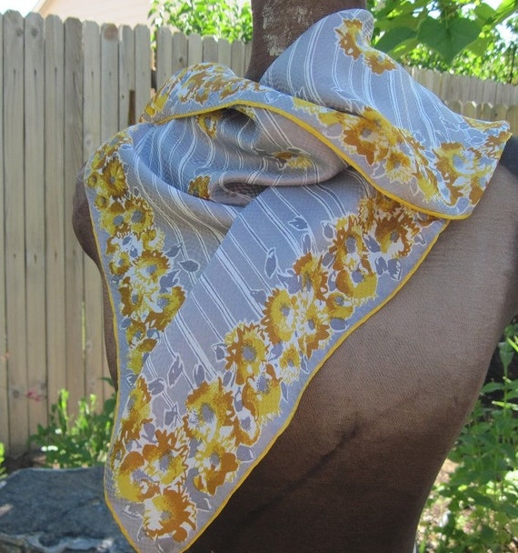 vintage 70s scarf autumn - Gem