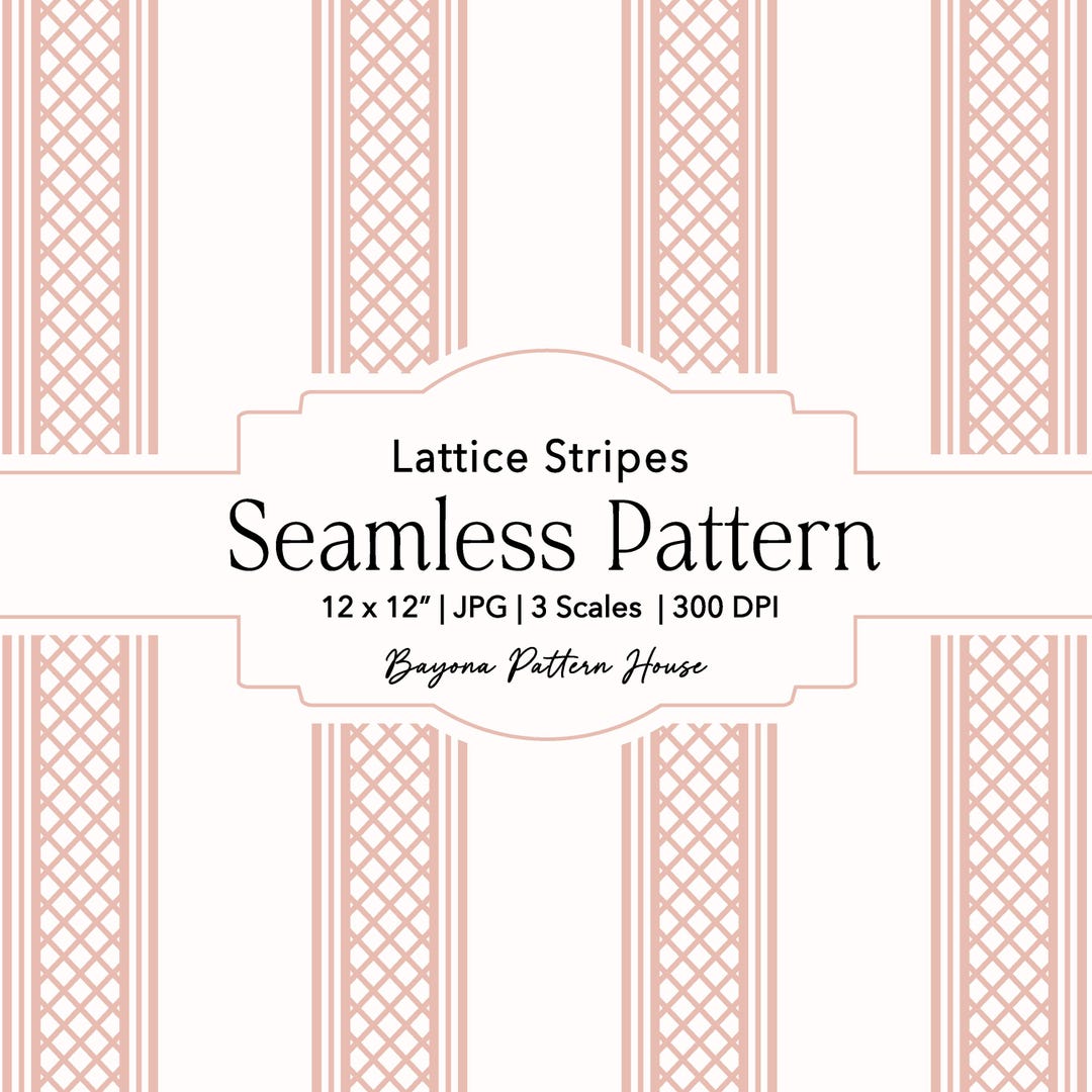Lattice Stripe Pattern Seamless Pink Trellis Stripe File Girl Nursery ...
