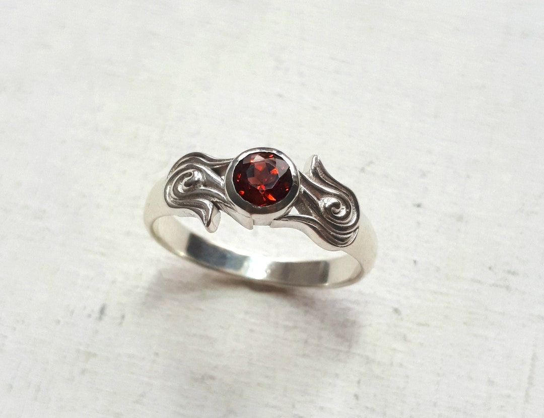 Fire Nation Ring Geeky Engagement Ring Fire Bender Lab - Etsy