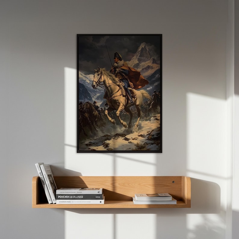 Napoleon Bonaparte Crossing the Alps Wall Art, Historical Military ...