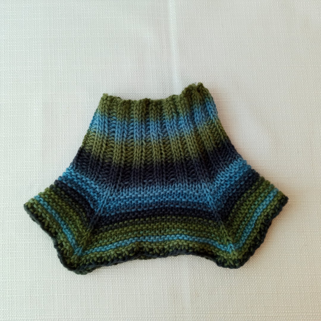 OCEAN: Hand Knit Luxurious Soy Silk Wool Colorful Neck Warmer / Reiki ...