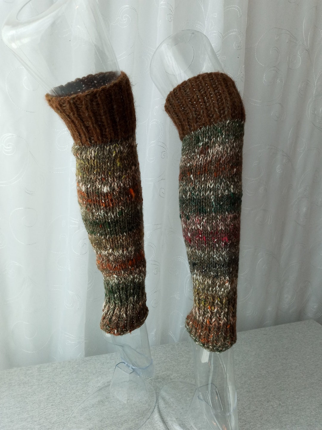 Pine Wood: Hand Knit ART Leg Warmers NORO Wool, Mohair, Silk, Angora ...