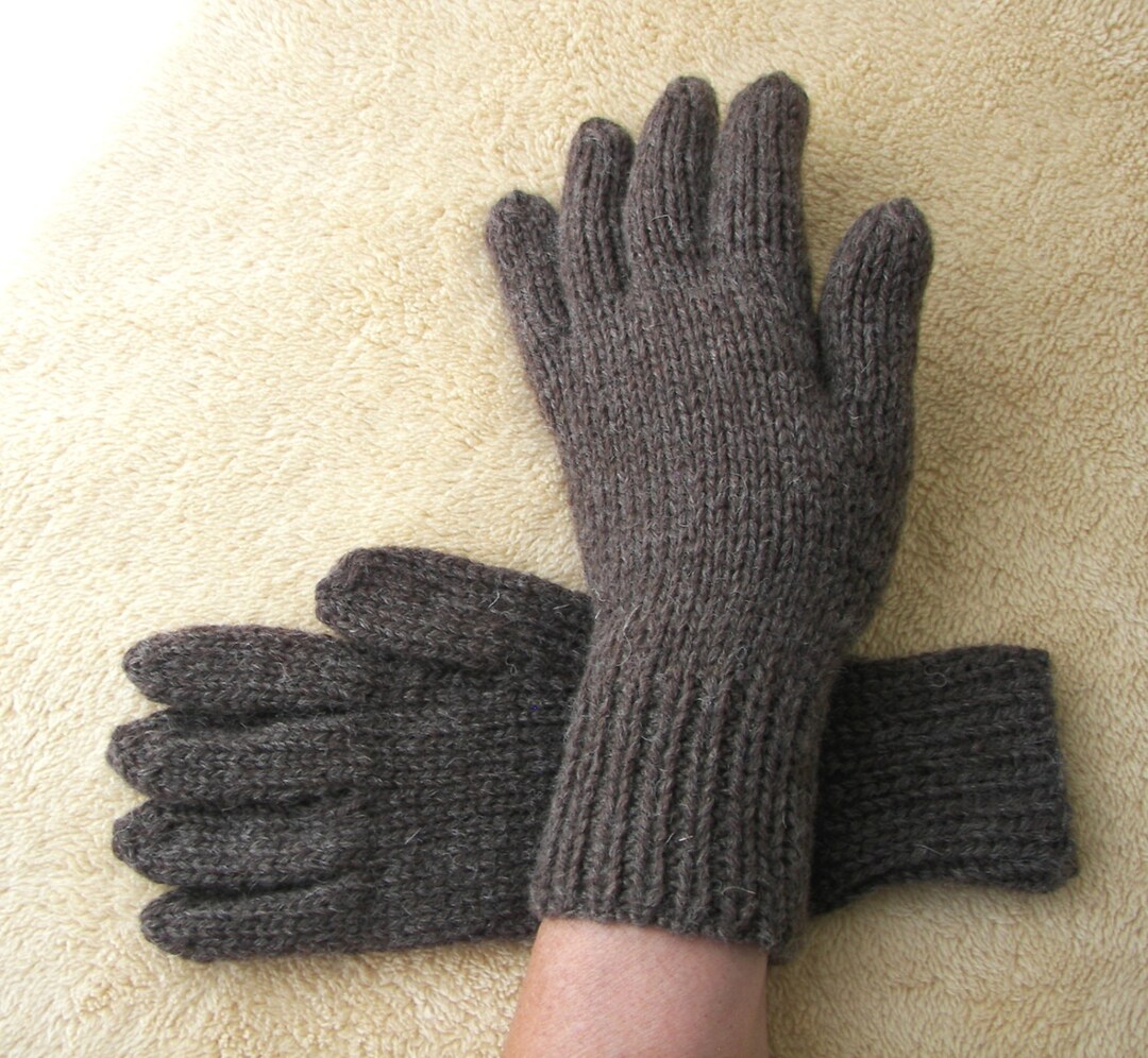 Hand Knit Wool Gloves: Seamless Fishermen's Style - Etsy