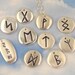 Double Runes Necklace Fine Silver Rune Stone Charms on Sterling Silver ...