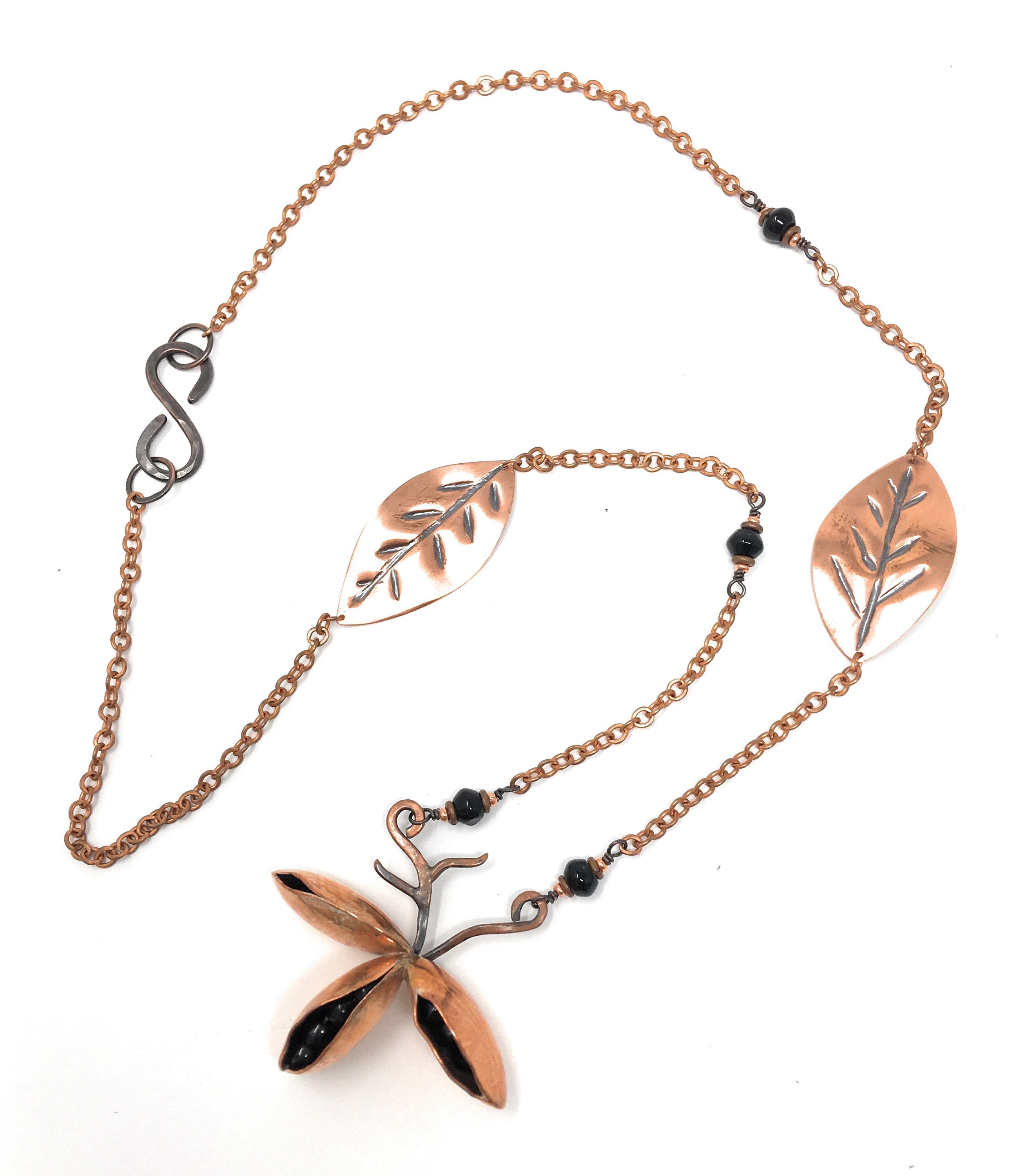 Australian Peanut Tree Seed Pod Necklace Hand Fabricated Copper Metal ...