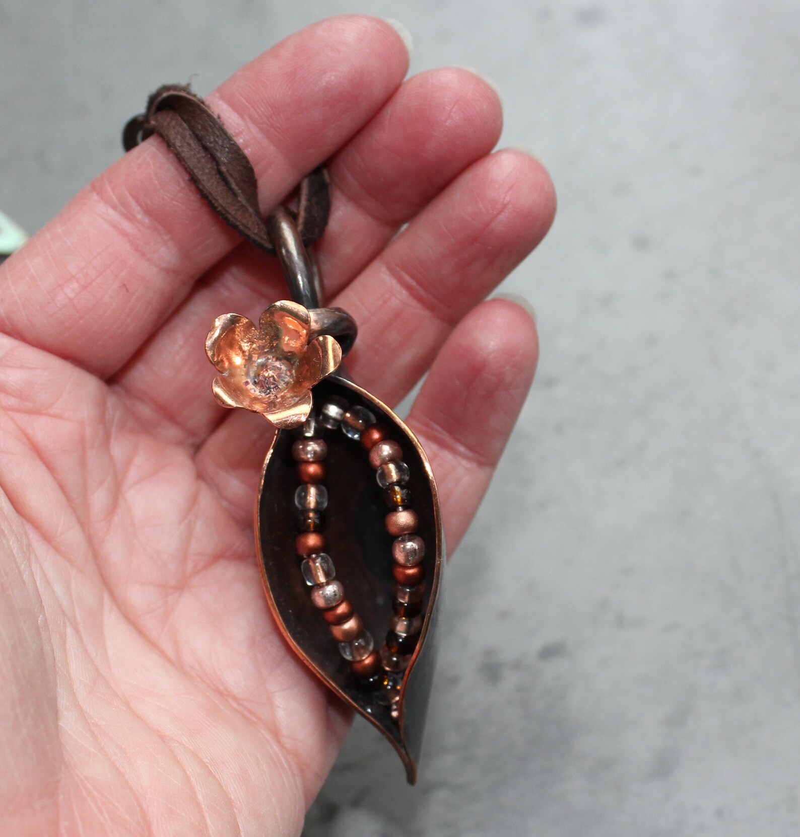 Australian Flame Tree Seed Pod Necklace Hand Fabricated Copper ...